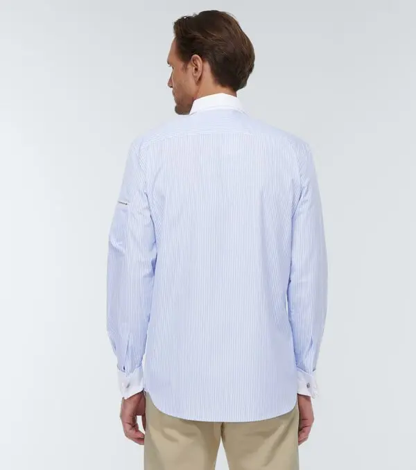 WINNIE N.Y.C Striped Cotton Poplin Shirt