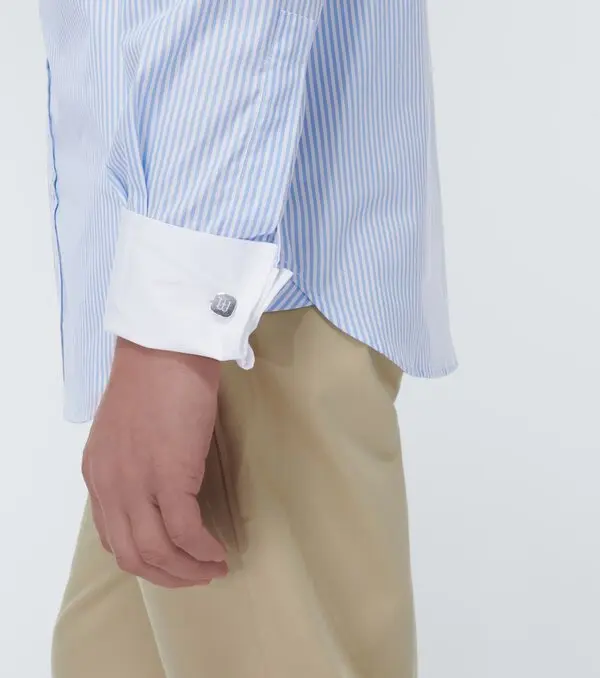 WINNIE N.Y.C Striped Cotton Poplin Shirt