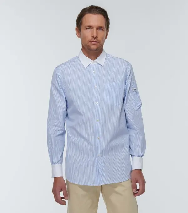WINNIE N.Y.C Striped Cotton Poplin Shirt
