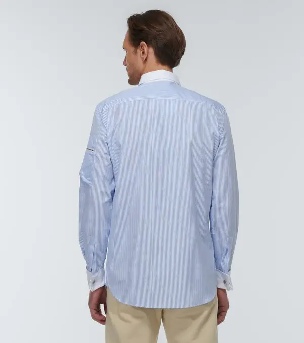 WINNIE N.Y.C Striped Cotton Poplin Shirt