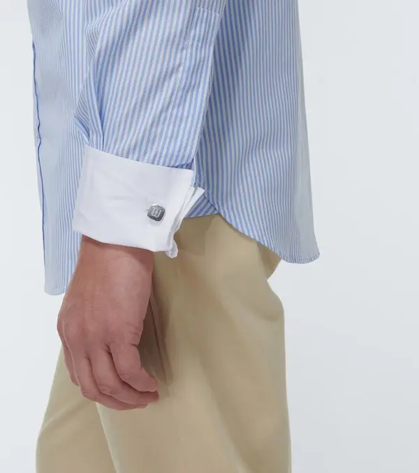 WINNIE N.Y.C Striped Cotton Poplin Shirt