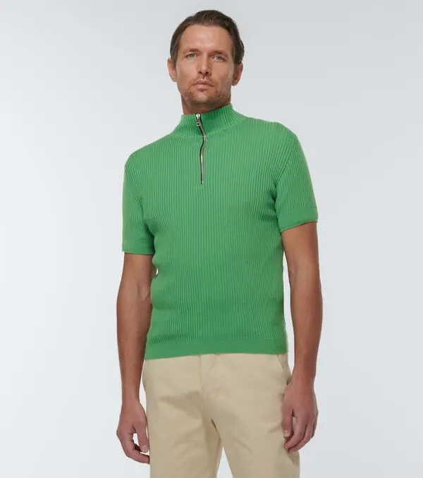 WINNIE N.Y.C Wool Half-zip Sweater