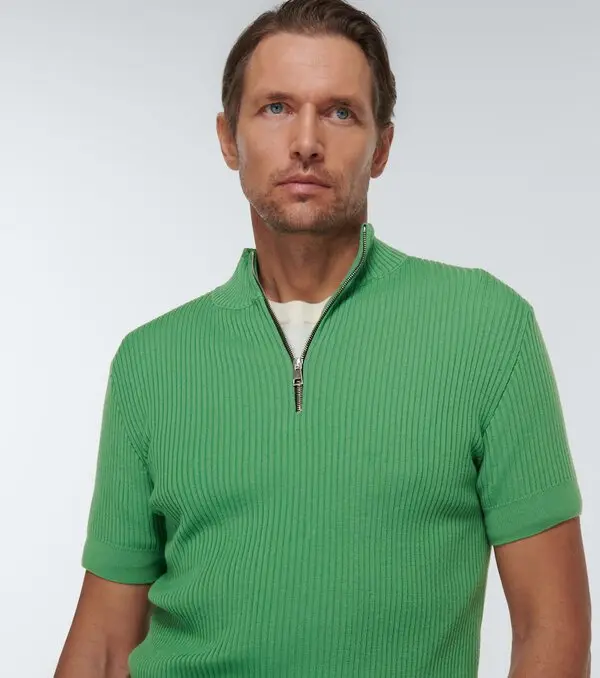 WINNIE N.Y.C Wool Half-zip Sweater