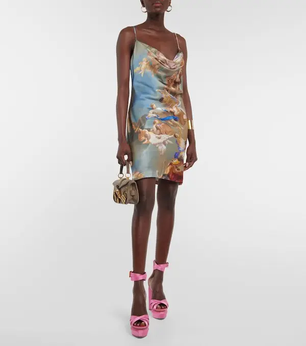 Balmain Ava Satin Platform Sandals