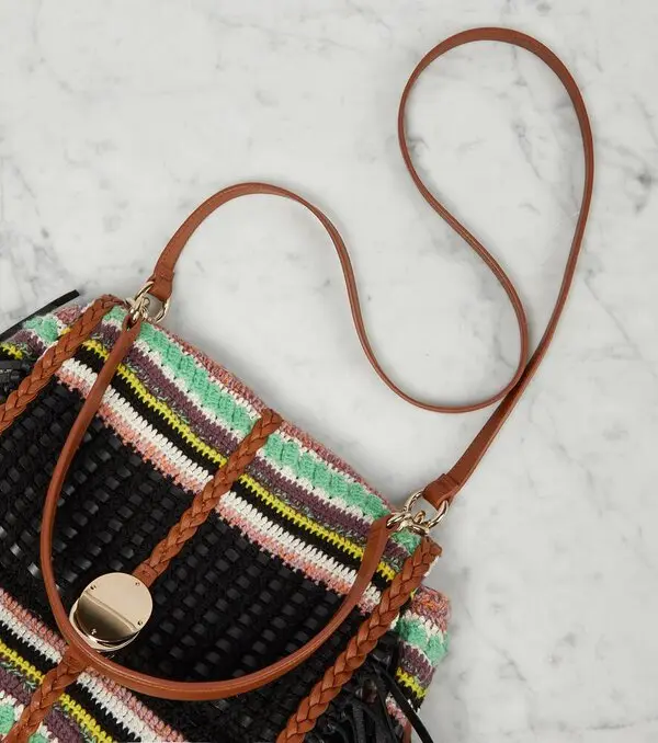 Chloé Penelope Large Leather-trimmed Shoulder Bag