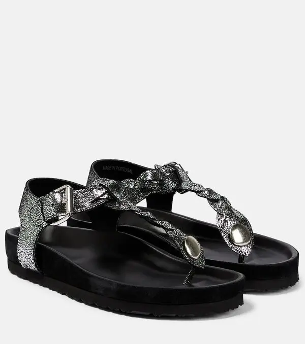 Isabel Marant Étoile Brook Metallic Leather Sandals