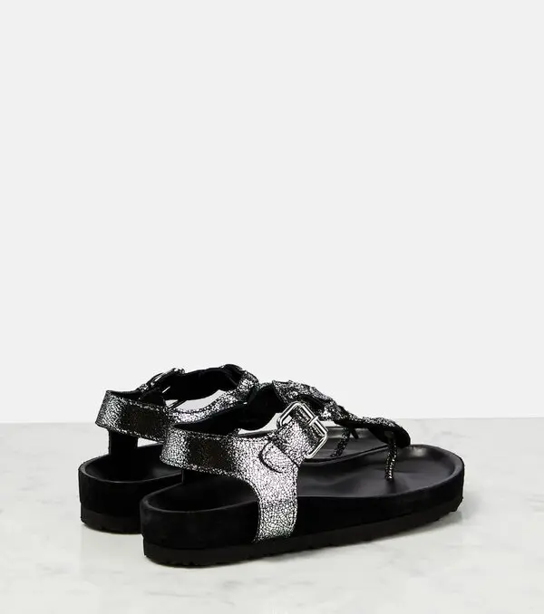 Isabel Marant Étoile Brook Metallic Leather Sandals
