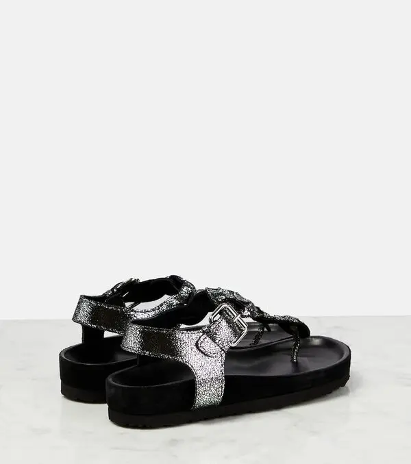 Isabel Marant Étoile Brook Metallic Leather Sandals