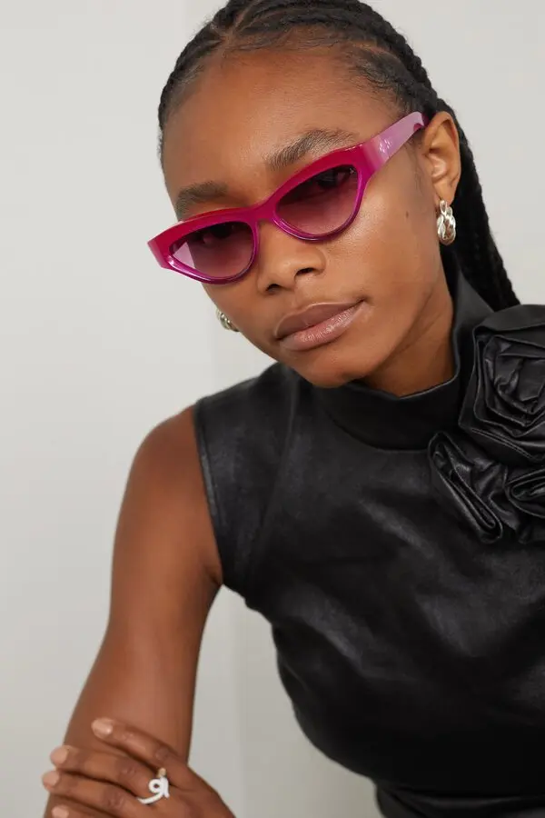 Jacques Marie Mage Slade Cat-Eye Ombré Acetate Sunglasses - Pink