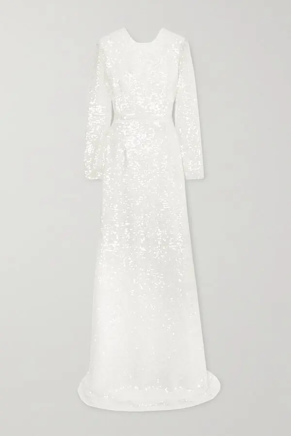 Erdem Yoanna Sequined Chiffon Gown
