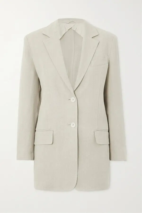 Max Mara Adelchi Linen Blazer - Neutrals