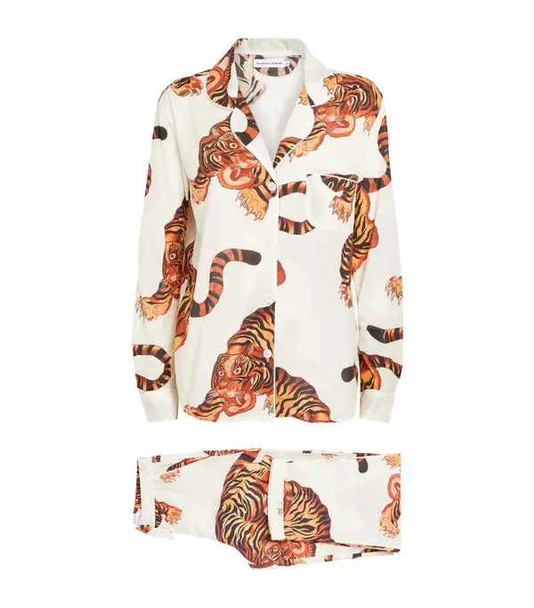 Desmond & Dempsey Cotton Rayas Pyjama Set