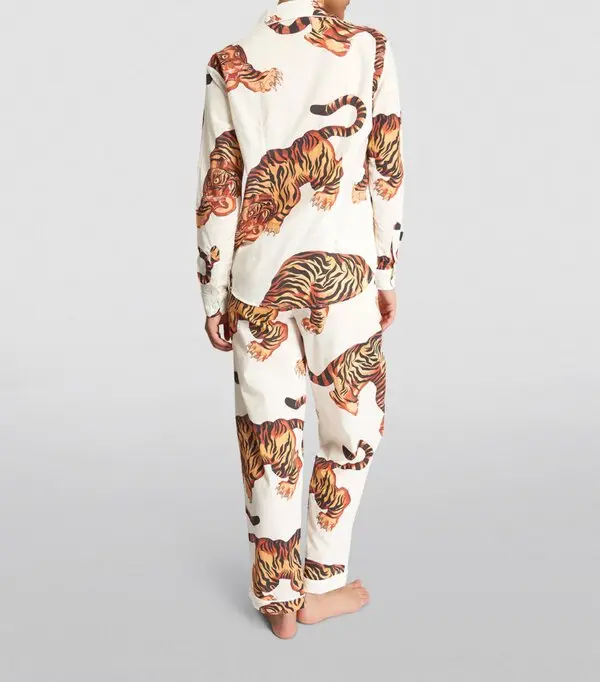 Desmond & Dempsey Cotton Rayas Pyjama Set