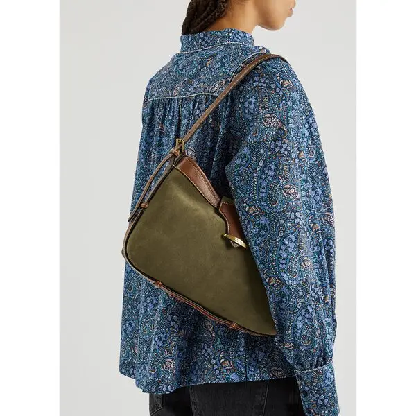 Isabel Marant Botsy Baguette Suede Shoulder Bag