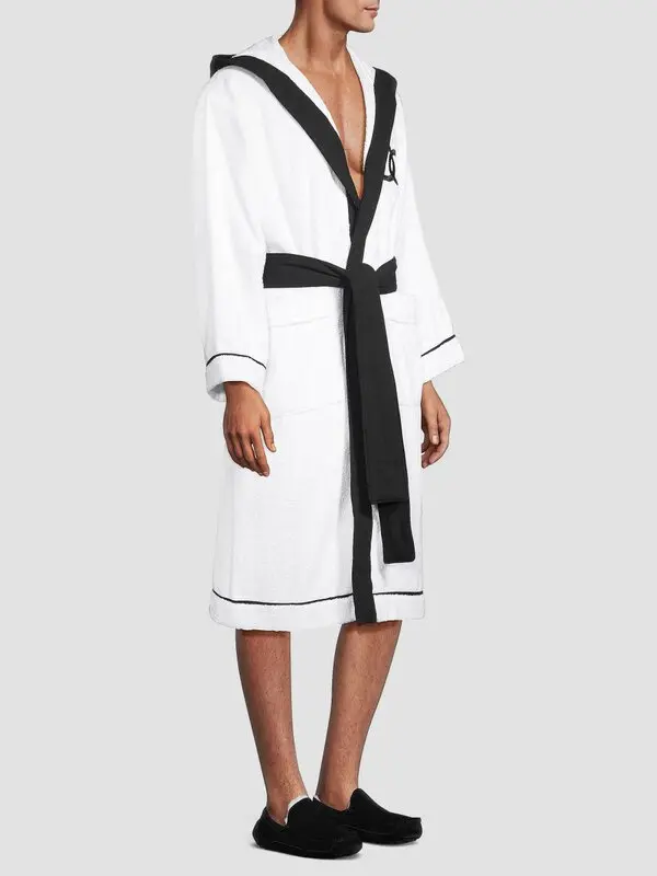 Dolce & Gabbana Logo Embroidered Bathrobe