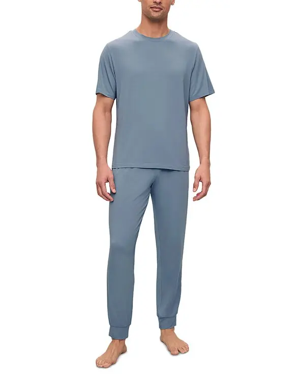 Eberjey Henry Long Pajama Set - Faded Denim