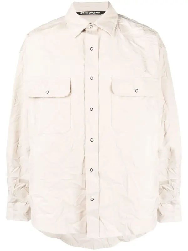 Palm Angels Logo-print Long-sleeve Shirt