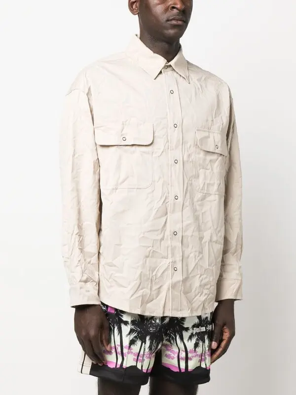 Palm Angels Logo-print Long-sleeve Shirt