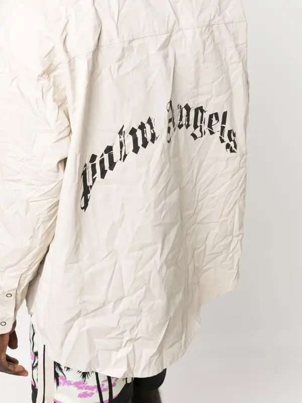 Palm Angels Logo-print Long-sleeve Shirt