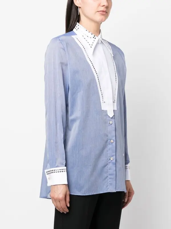 WALES BONNER Stud-embellished Bib Shirt