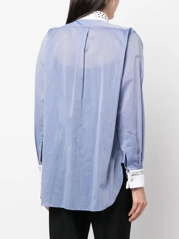 WALES BONNER Stud-embellished Bib Shirt