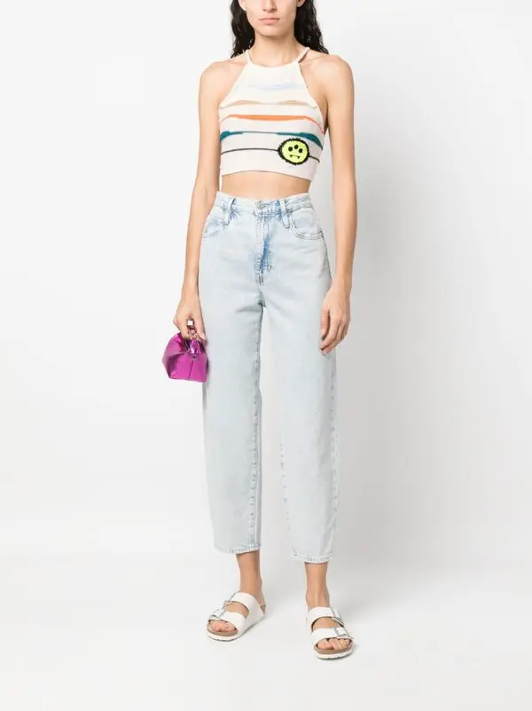 BARROW Halterneck Knitted Crop Top
