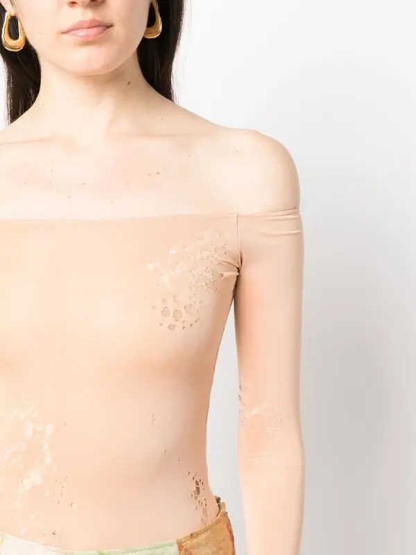 MAISON MARGIELA Off-shoulder Long-sleeved Bodysuit