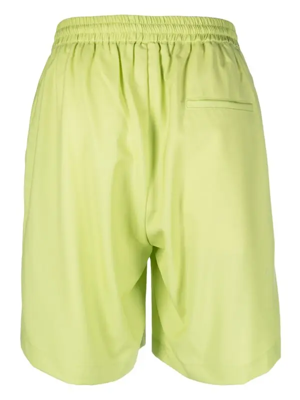 BONSAI Elasticated-waist Twill Shorts - Green