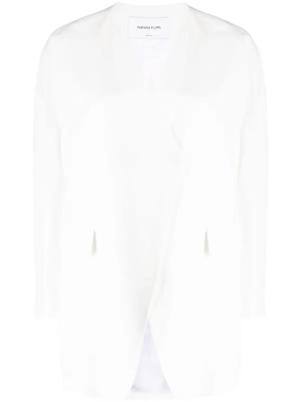 Fabiana Filippi V-neck Wrap Blazer - White