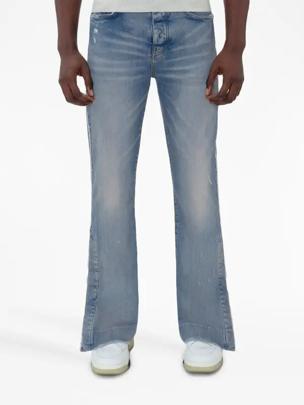Amiri Crystal-embellished Flared Jeans