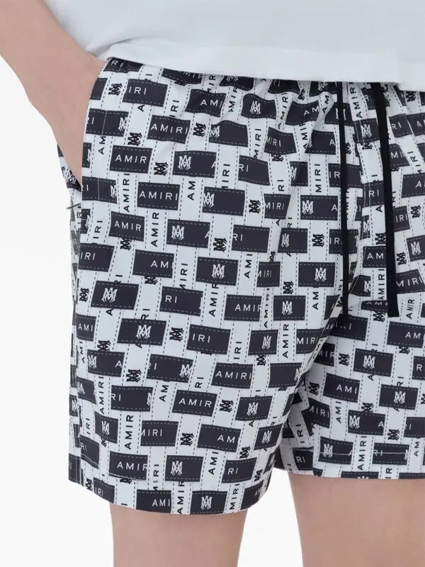 Amiri All-over Logo Print Swim Shorts