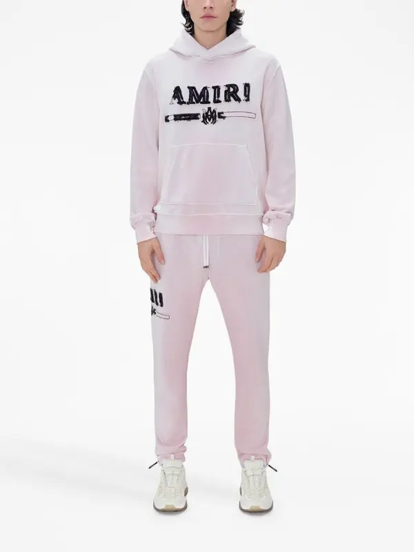 Amiri Logo Embellished Cotton Hoodie