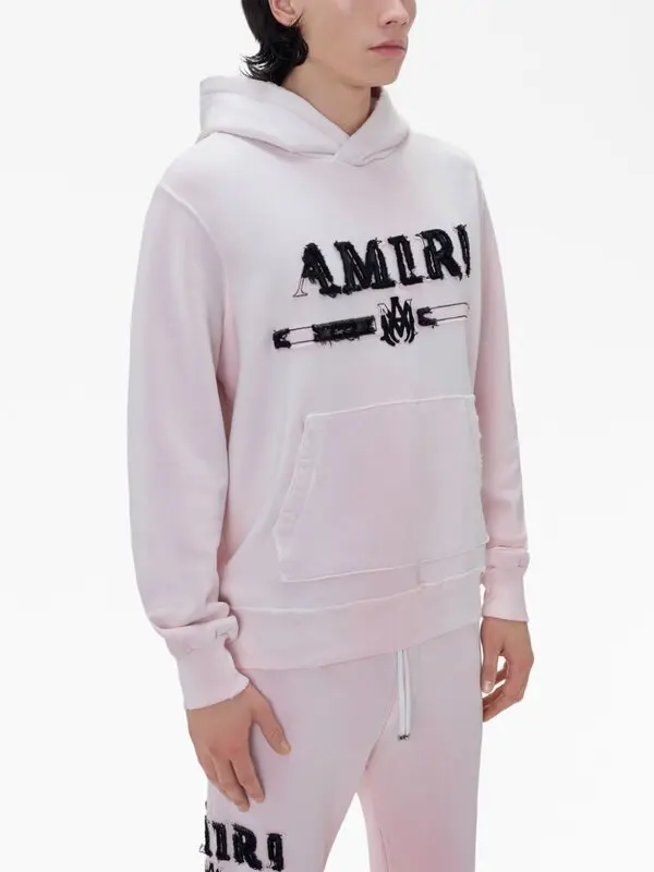 Amiri Logo Embellished Cotton Hoodie