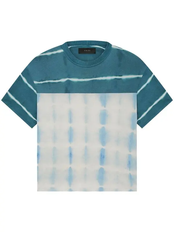 Amiri Logo-print Tie-dye Sweatshirt - Blue