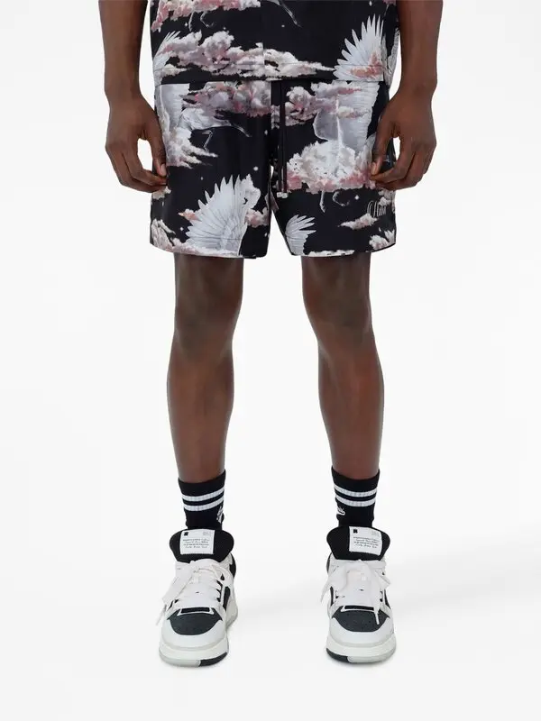 Amiri Graphic-print Pyjama Shorts - Black