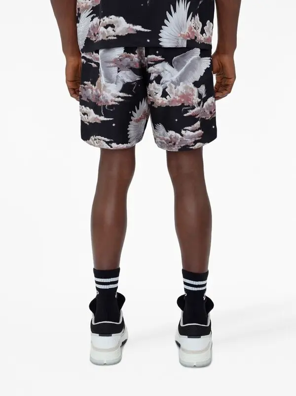 Amiri Graphic-print Pyjama Shorts - Black