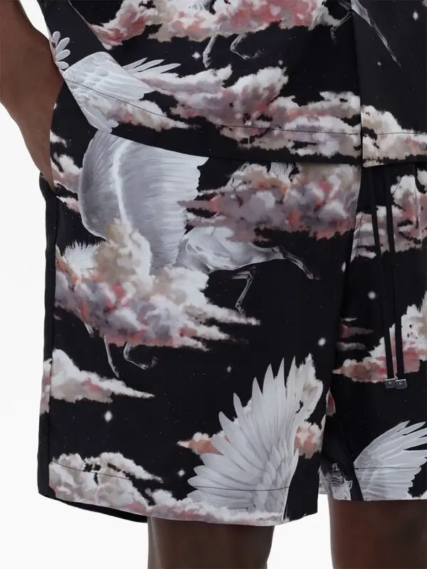 Amiri Graphic-print Pyjama Shorts - Black