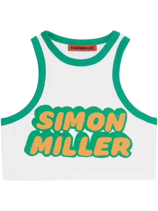 SIMONMILLER Logo-print Cropped Tank Top