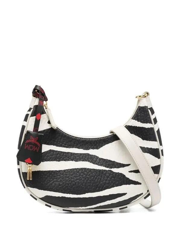Mcm Zebra-print Shoulder Bag