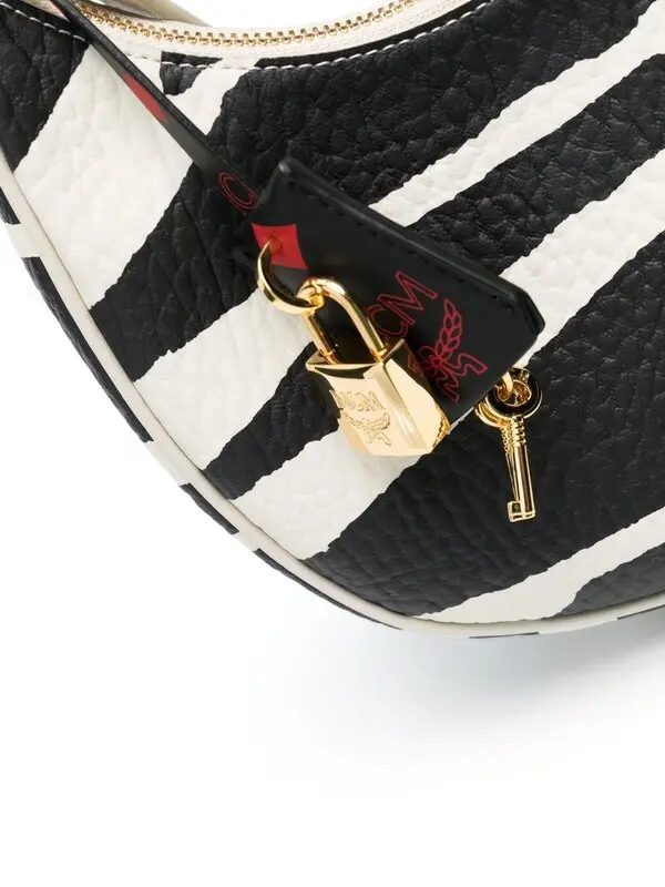 Mcm Zebra-print Shoulder Bag