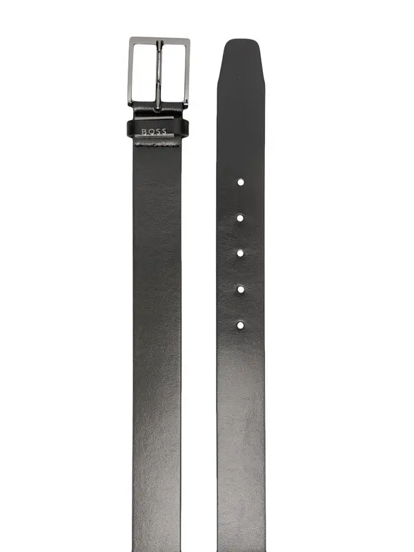 BOSS Logo-plaque Leather Belt