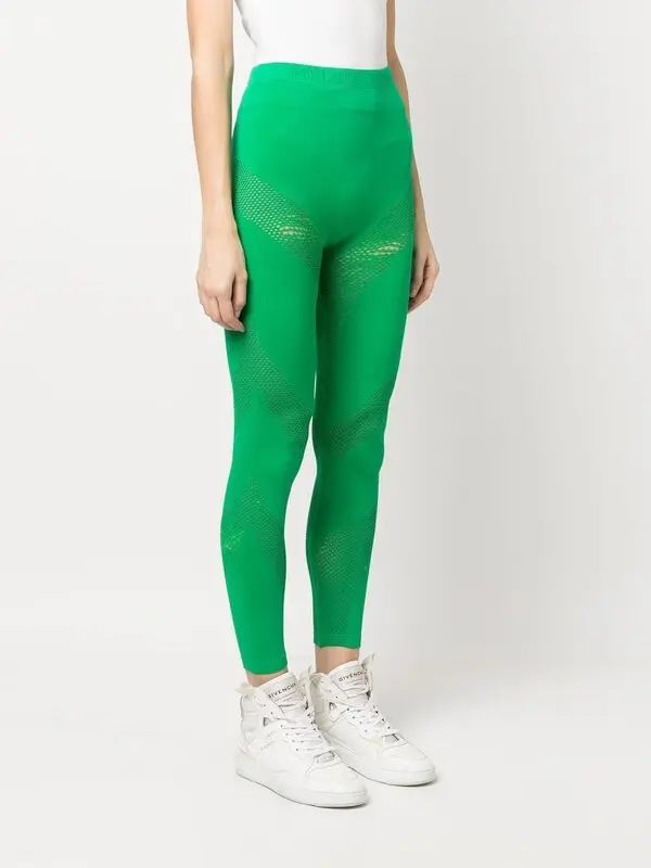 Philipp Plein Perforated-panelled Seamless Leggings - Green