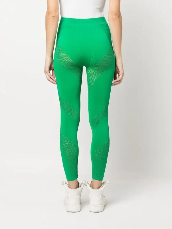 Philipp Plein Perforated-panelled Seamless Leggings - Green