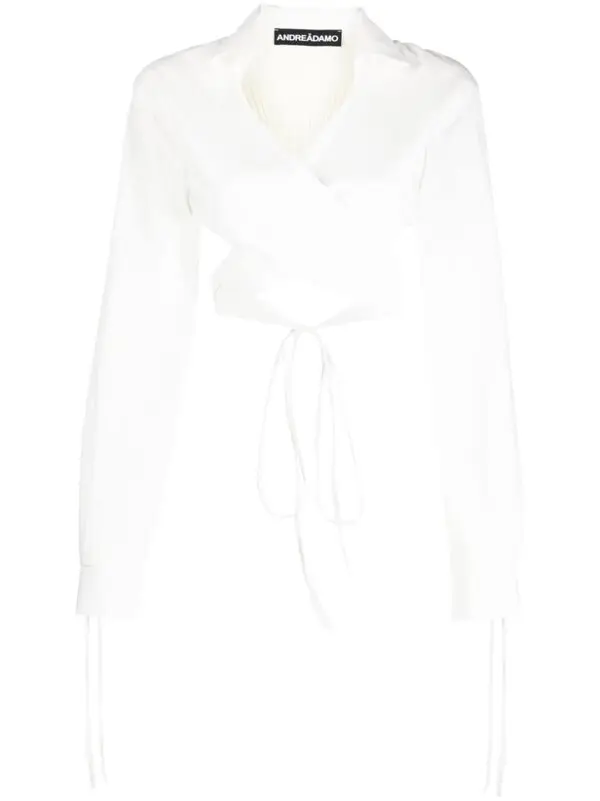 ANDREĀDAMO Tie-waist Blouse - White