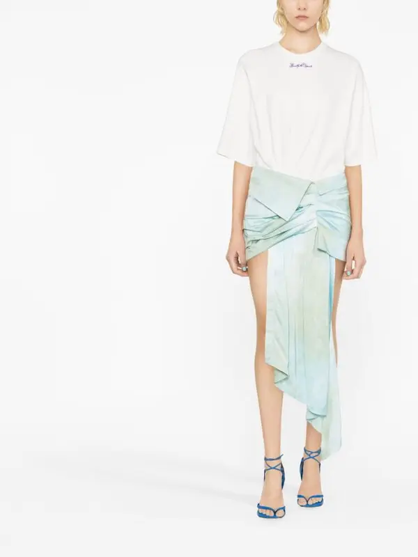 Off-White Draped-skirt Mini Dress