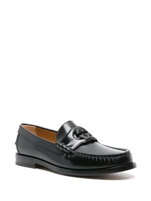 New Gucci Men\'s Interlocking G Loafers in Black Patent Leather Sz. 10.5 Authentic Gucci Men main image 2