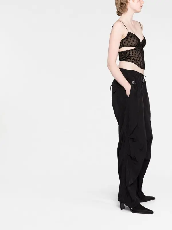 MISBHV Mesh Monogram Corset Top