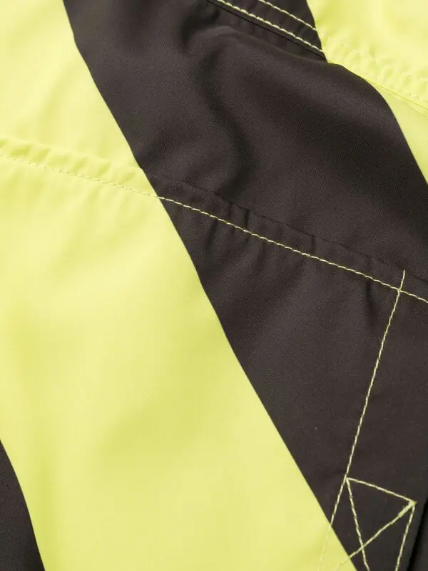 Off-White Diag Surfer Striped Swim Shorts - Green