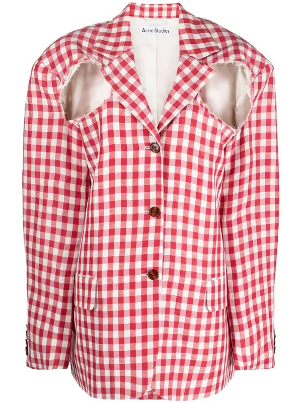 Acne Studios Single-breasted Gingham Blazer