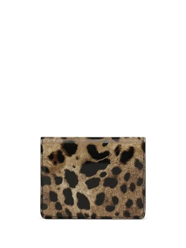 Dolce & Gabbana Leopard-print Leather Wallet - Brown